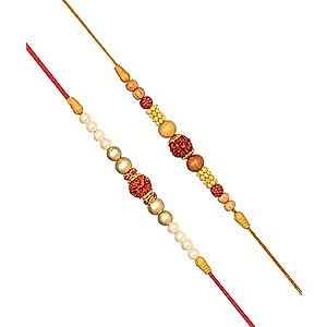 Chandan Simple Rakhi for Brother Small Bro Rakshabandhan Thread/Raksha Bandhan Rakhi (Design 4, Standard)