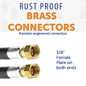 Flame King Thermo Rubber RV Slide Out Hose Assembly, 60 Inch, 3/8 Inch ID, Female To Female - 100159-60