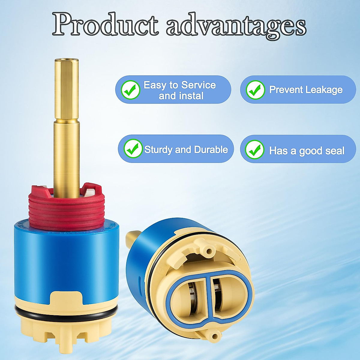 10670 Shower Cartridge, Compatible with Aquasource/Glacier Bay, Single Handle Shower Faucet Cartridge Replacement, for Hot Cold Water Tub/Shower Faucet