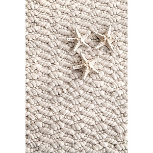 nuLOOM Glendora Hand Woven Chevron Area Rug, 8' 6" x 11' 6", Ivory
