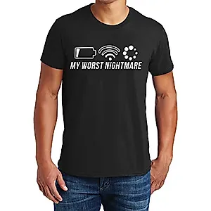 My Worst Nightmare, Funny T Shirt for Men, Gaming WiFi Loading Humor Joke Gifts for Teenage Boys T-Shirt Black