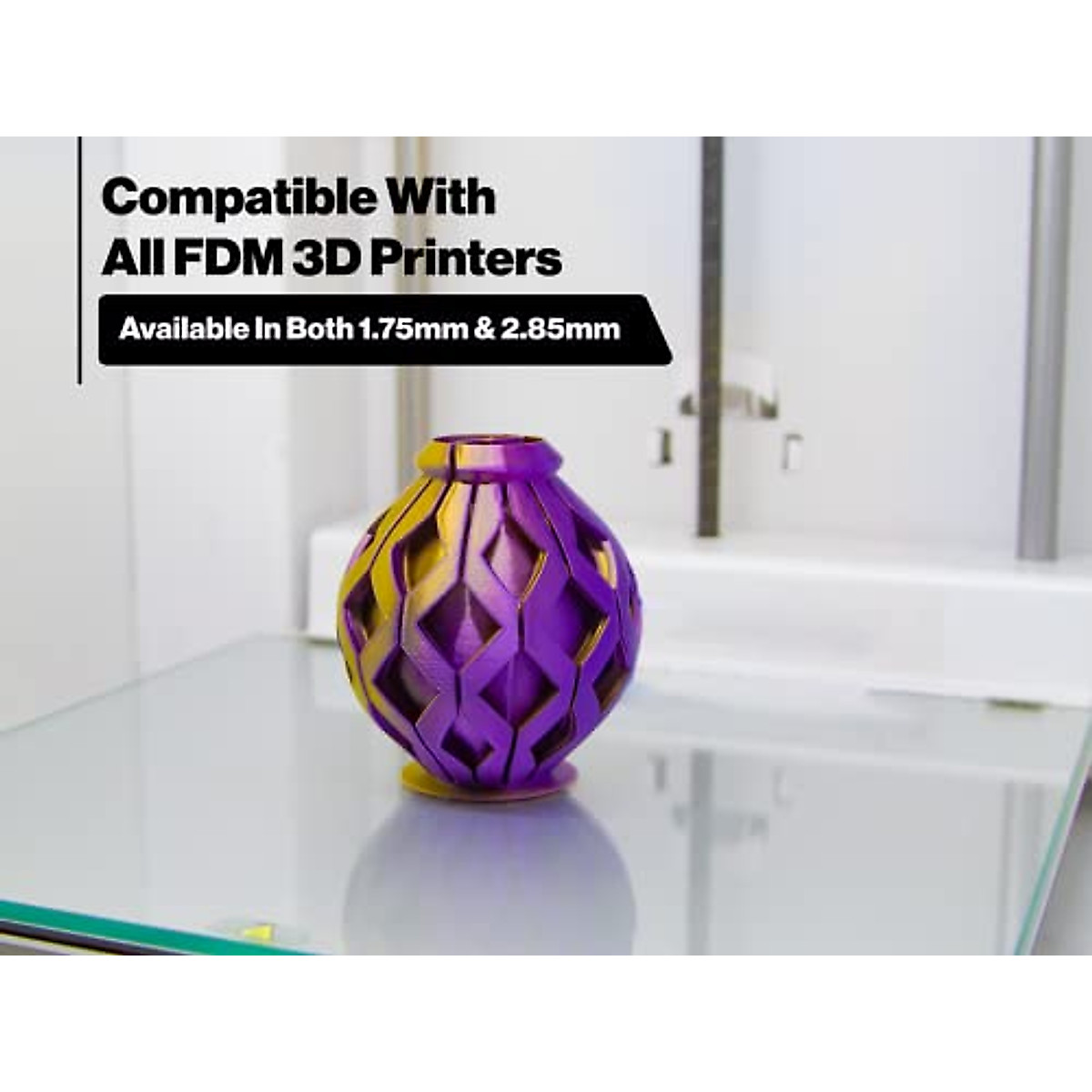 MatterHackers Quantum PLA Dichromatic Dual Color 3D Printer Filament (0.75kg) (1.75mm, Green Raspberry)