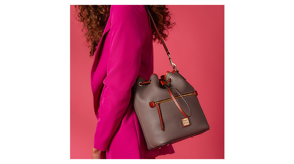 Dooney & Bourke Drawstring Handbag - Stylish Red Leather