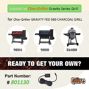 Power Cord Compatible with Masterbuilt Gravity Series 560/800/1050 Digital Charcoal Grill and Smoker Combo,Power Supply Replacement Part 9004190216-Power Adapter
