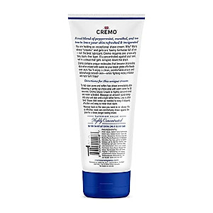 Cremo Barber Grade Cooling Shave Cream, Astonishingly Superior Ultra-Slick Shaving Cream for Men, Fights Nicks, Cuts and Razor Burn, 6 Fl Oz