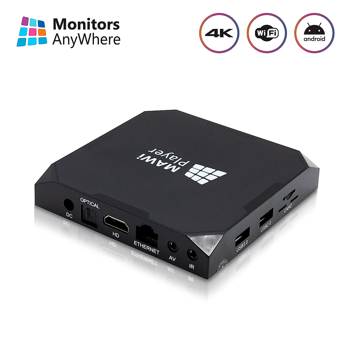 MAWi 4K Digital Signage Player Bundle by Monitors AnyWhere – Video Wall solution with Android-based AV- over-IP connectivity software