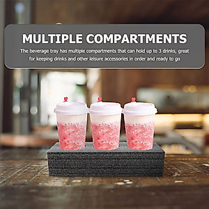 Yardwe 3pcs Milk Tea Drink Cup Holder Takeout Coffee Cup Holder Drink Holder Trays Drink Bottle Carrier Drink Takeout Holder Packing Cup Trays Coffee Holder soda Water Cup Pearl Cotton