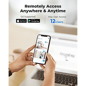 Reolink 5MP PoE Security Camera System Bundle, 12pcs 5MP Smart Human/Vehicle Detection PoE Cameras, a 16CH NVR Pre-Installed with 4TB HDD(Include 8 x 18M Cat5 Cable)