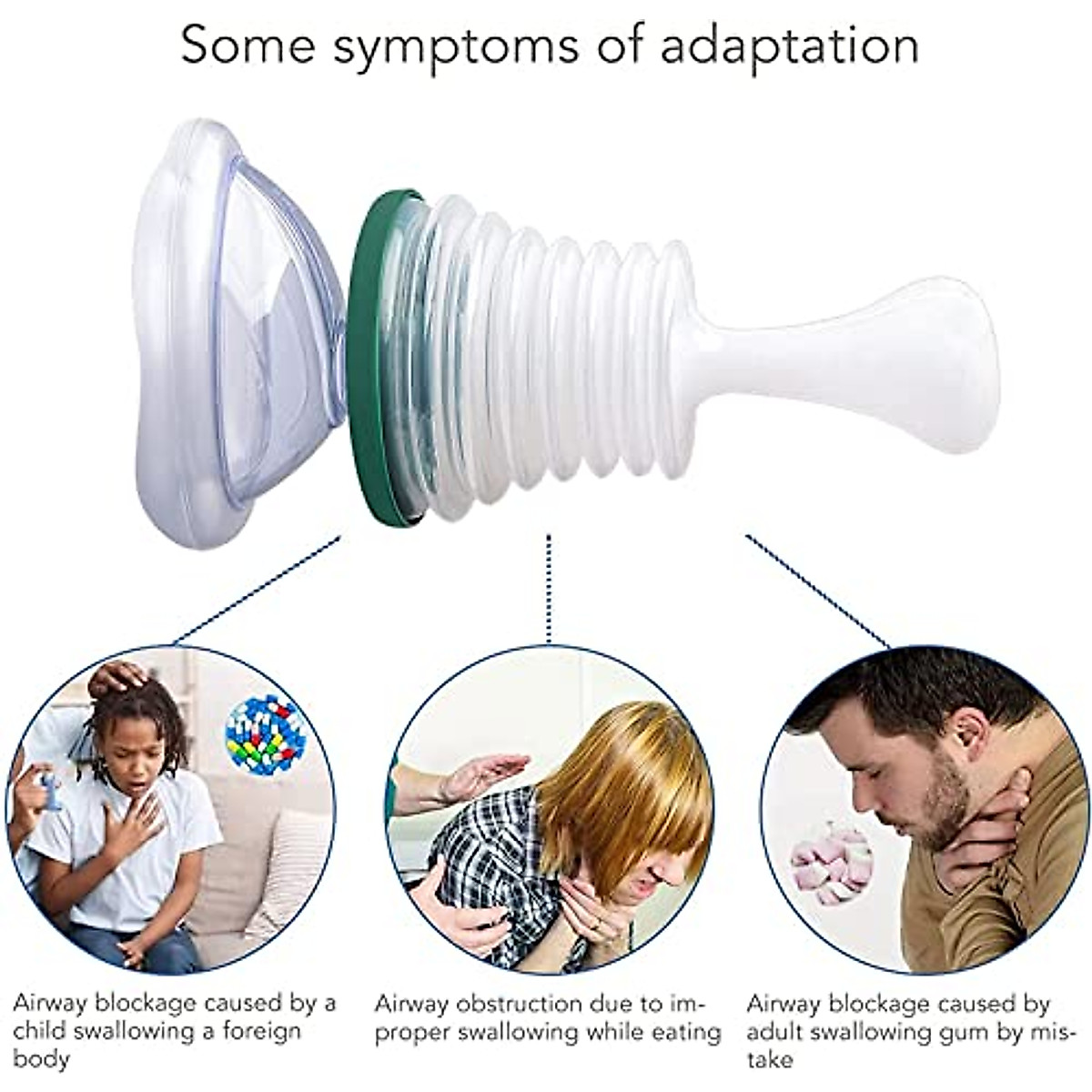 2023 New 3 PCS Choking Rescue Device - Professional Anti-Choking Device for Kids and Adults - Portable CPR Training Suction Anti Choking Device First Aid Kit for Removing Blocked Objects