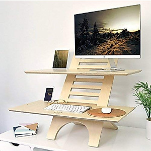 Jumbo DeskStand Standing Desk Height Adjustable Sit-Stand Desk Converter, Ergonomic Furniture