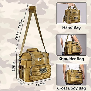 Large Lunch Box for Men Women-Tactical Cooler Lunch bag Insulated with 2 ice Pack Big Lunch Bag 18L Heavy Duty Durable Large Lunch Tote Bag for Work Adult, Picnic-18L