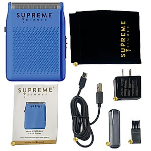 SUPREME TRIMMER Foil Shaver STF101 (150 Min Runtime) & Replacement Cutters SB11 | Solo - Blue