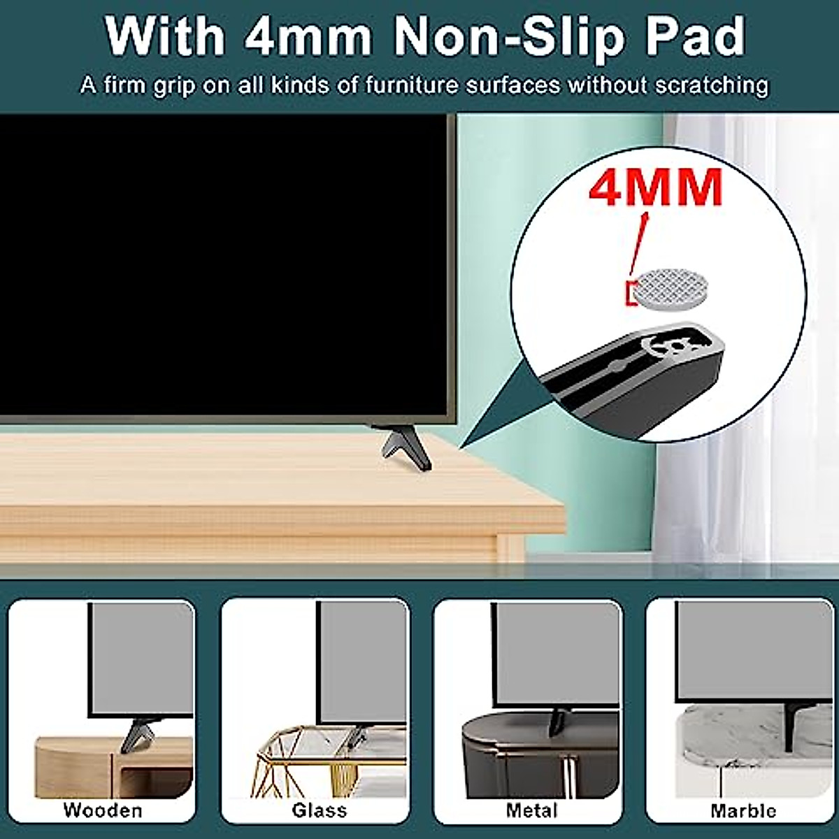 TV Legs for LG TV Stand Replacement Base, for 49 50 55 Inch UM Series LG TV Legs 55UM7300 55UM7300PUA 55UM6900 55UM6900PUA 55UM6910 55UM691OPUC 55UM6950 55UM6950DUB 50UM7300 49UM6950 with Screws‎