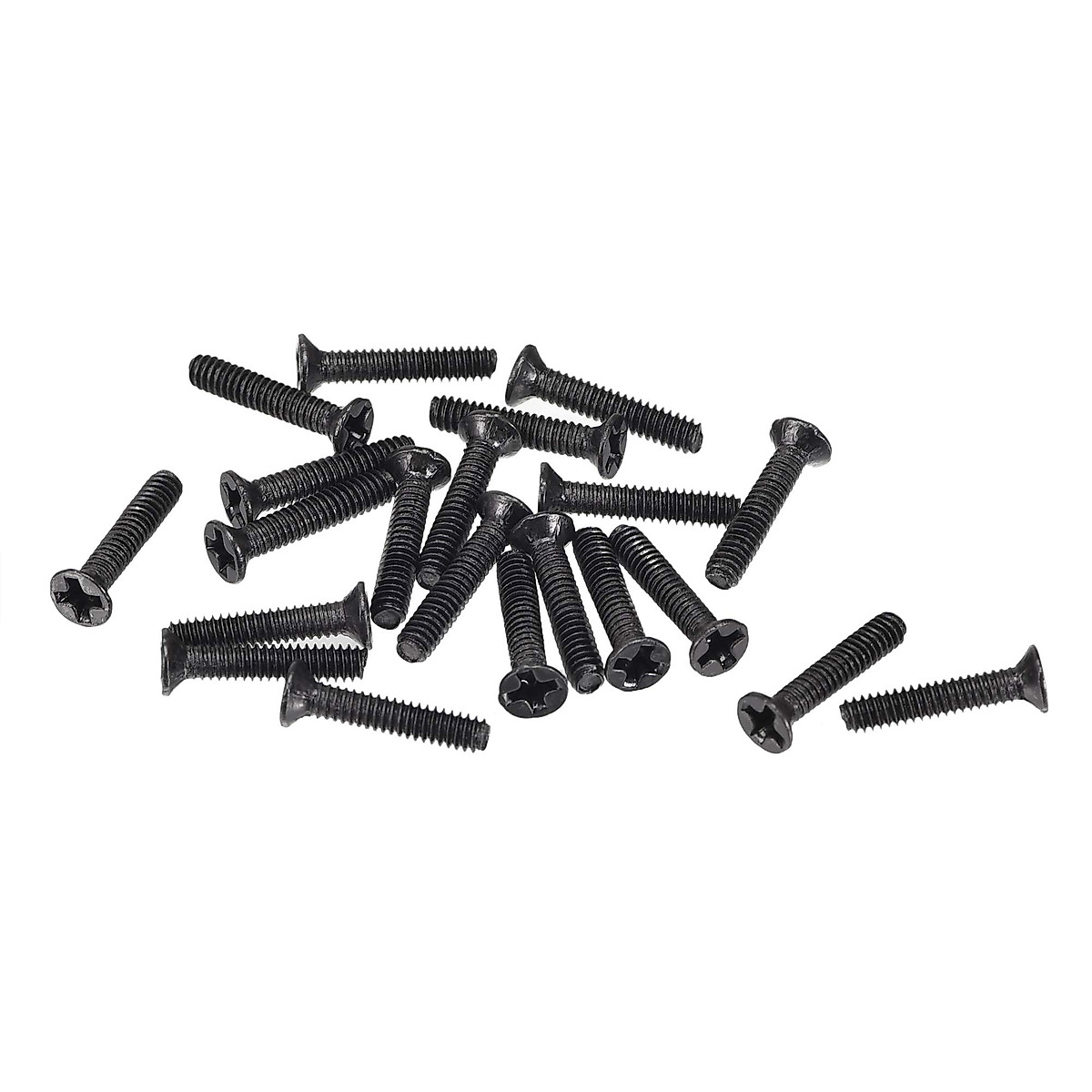 uxcell M2 x 10mm Phillips Screws Fastener Black for Laptop PC TV Fan Switch 350pcs