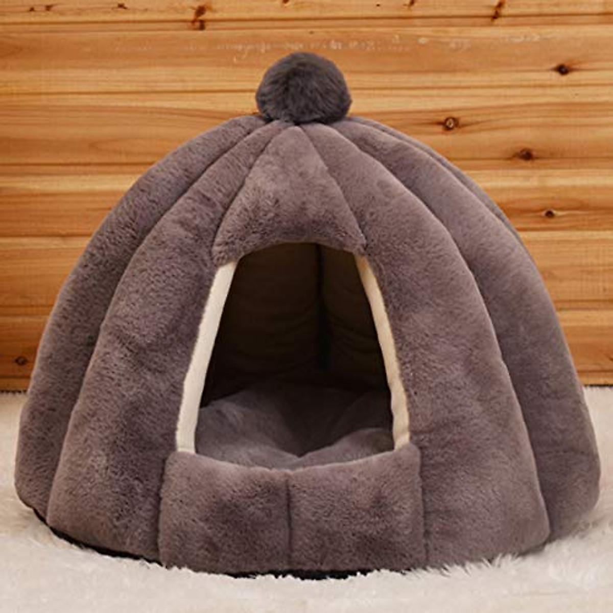 Beskie Pet Tent Cave Bed for Small Medium Puppies Kitty Dogs Cats Pets Sleeping Bag Thick Fleece Warm Soft Dog Bed Cuddler Burrow House Hole Igloo Nest Cozy Bed for Cat Puppy