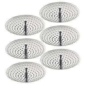 CIYODO 6pcs Sewer Filter Stainless Strainer Sink Drain Basket Kitchen Sink Strainer Sink Strainers for Kitchen Sink Stainer Steel Strainer Bath Sink Filter Screen Stainless Steel Metal