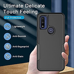 LEXNEC Designed for Moto G Power 2022 & Moto G Pure Case,Heavy-Duty Tough Rugged Lightweight Slim Shockproof Protective Men Women Phone Case Cover for Motorola G Power 2022 (6.5",2022)[Black]