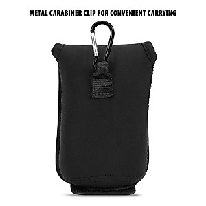 ENHANCE Universal Gaming Mouse Travel Case with Carabiner Clip & Accessory Pouch for Logitech G602 , SteelSeries Rival 600 , Razer DeathAdder & More eSports Wired and Wireless Mice - Black