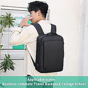 Travel Laptop Backpack,Business Anti Theft Water Resistant Laptop Backpack with USB Charging Port,Durable Fashion College School Computer Bag for Men,Casual Daypack Fits 15.6'' Notebook & Tablet