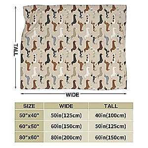 Fleece Blanket Sofa Throw Christmas Dachshund Flannel Blanket for Bed Warm Soft Winter Blanket for Children and Adult