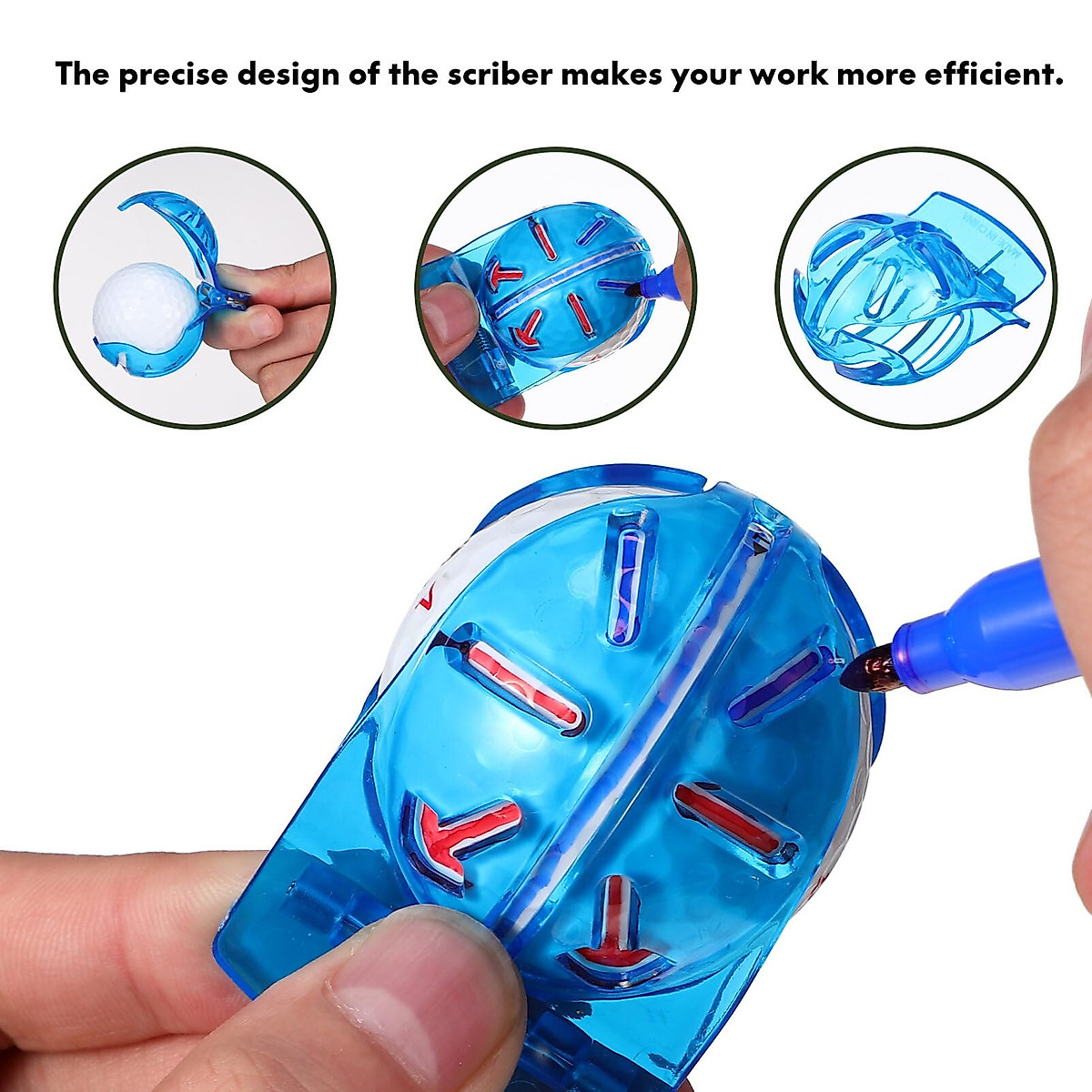 BESPORTBLE 1 Set Tools Golf Balls Golf Marker Hat Clip Golf Ball Markers for Putting Golf Ball Markers Stamp Golf Ball Marker Pen Golf Ball Markers with Hat Clip Balance Supplies Plastic