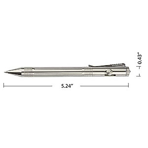 SMOOTHERPRO Bolt Action Pen Stainless Steel Pen with Decent Durable Stainless Steel Pen Clip Military Design for EDC Outdoor Office Signature (SST331)