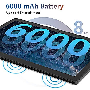 Tablet 10.1 inch Android 11 Tablet 2023 Latest Update Octa-Core Processor with 64GB Storage, Dual 13MP+5MP Camera, WiFi, Bluetooth, GPS, 128GB Expand Support, IPS Full HD Display (Black)