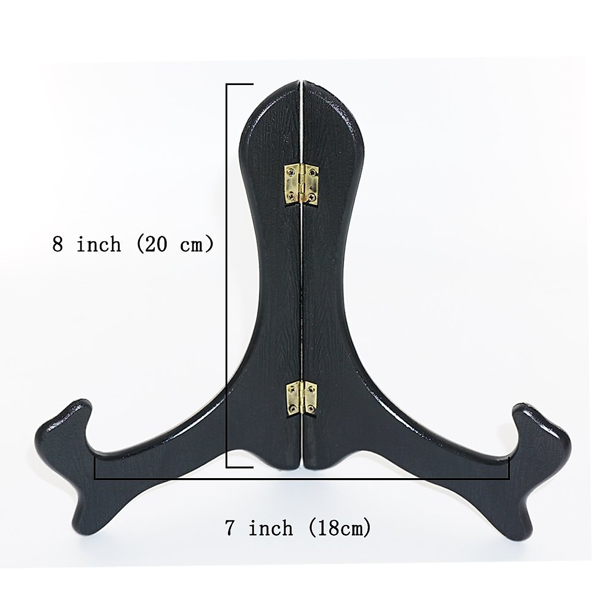 Artliving Black 8 Inch Wood-like Easels Plate Stand Holder Display Stands Picture Frame Stand-Set of 2