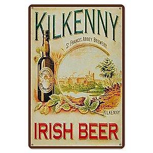 Ylens Kilkenny Irish Beer Retro Metal Sign 8X12 Wall Decor