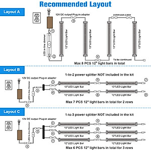 Litever Under Cabinet LED Lighting Kit, Super Bright, 6 PCS 12” Slim Light Bars, 31W 2000 Lumen, Dimmable, Plug or Wired Power Adapter, for Kitchen Cabinets Counter Shelf Workbench (Warm White 3000K)