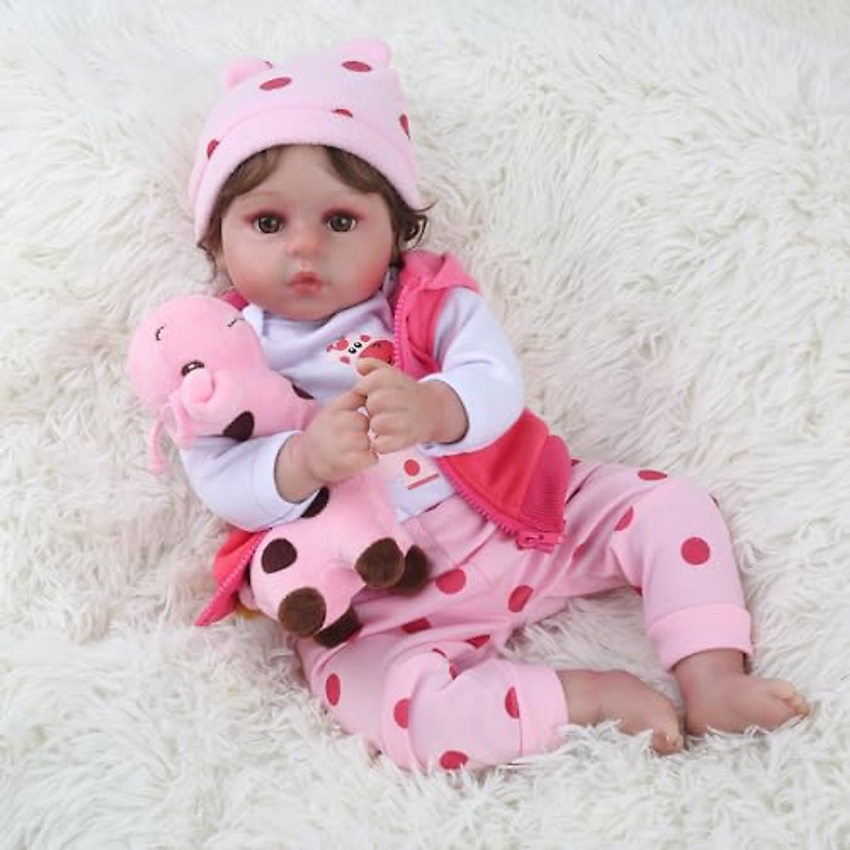 Reborn Realistic Newborn Baby Dolls, 18 inch Silicone Real Toddler Girl Lifelike