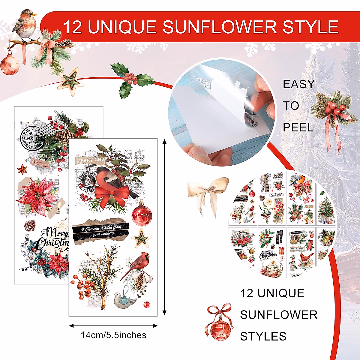 Lincia 10 Sheets Easter Day Rub on Transfers for Crafts and Furniture Bunny Rub on Transfers Stickers for Wood DIY Home Decals Craft 5.91 x 11.81(Fresh Style)(Floral Holiday)