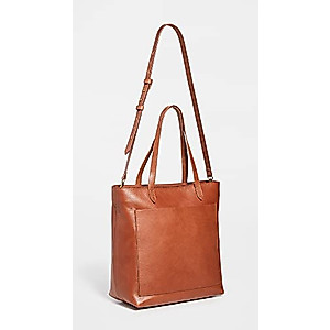 Madewell Women's The Zip-Top Medium Transport Tote, English Saddle, Tan, Brown, One Size