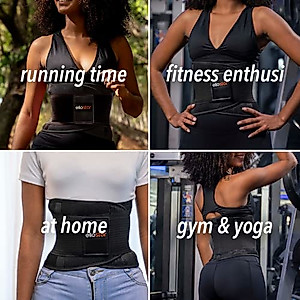 ellostar Women's Waist Trainer: Sweat Band for Belly Fat, Tummy Control, Back Support, Workout Shapewear, Weight Loss Aid Small, Black