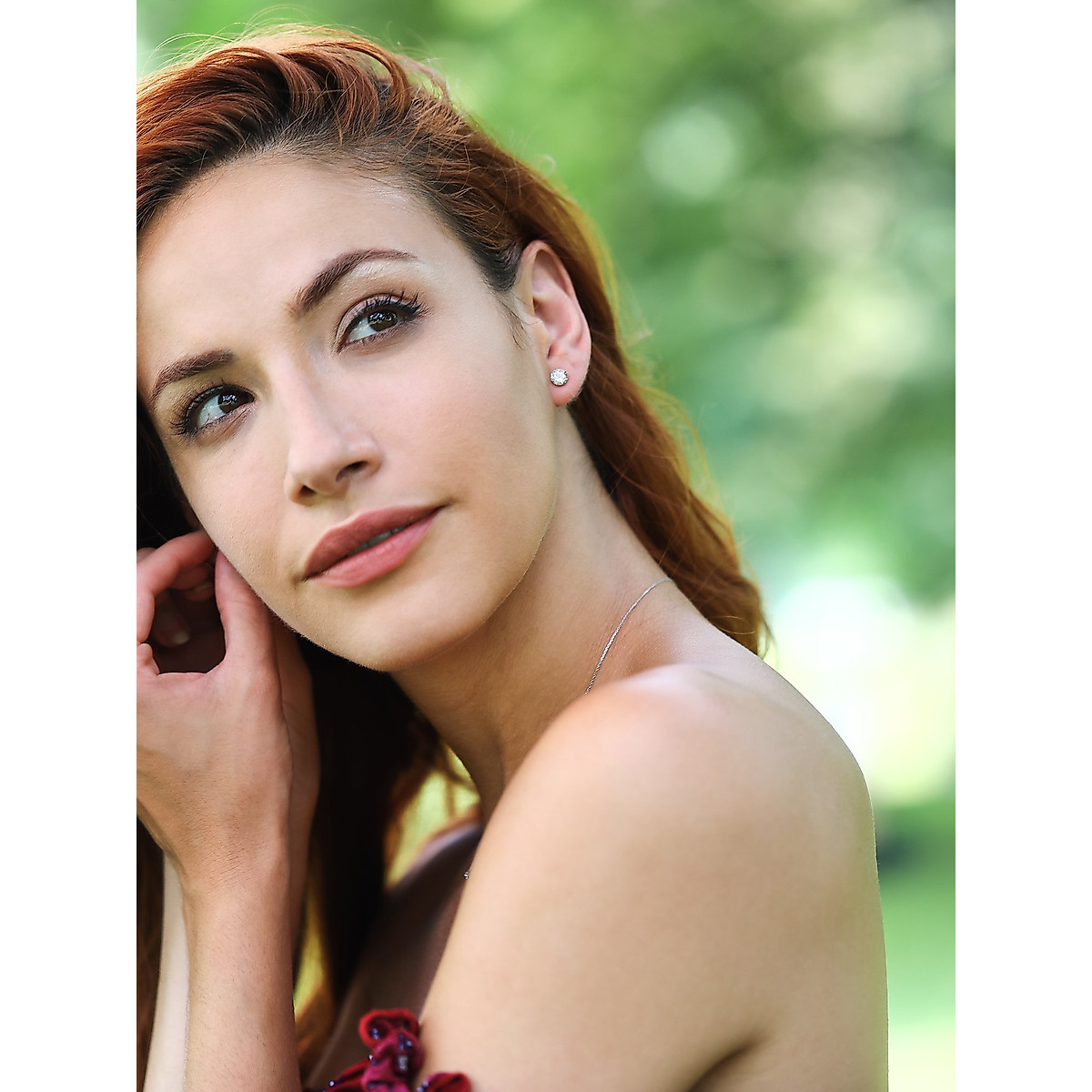 925 Sterling Silver Forever Classic Moissanite from Charles & Colvard Friction Back Stud Earrings For Women (1.60 Cttw Round 6MM)