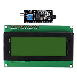 Alinan 2pcs IIC I2C TWI Serial LCD 2004 20X4 Display Green Screen with IIC I2C Module Interface Adapter