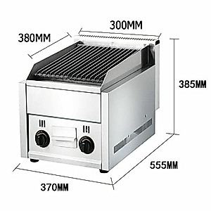 Tabletop Gas Grill Portable,Gas BBQ Stove 2 Burner 2800Pa Pressure,Propane Gas With Infr-ared Rear Burner Grill for Camping Picnic Cookout RV BBQ