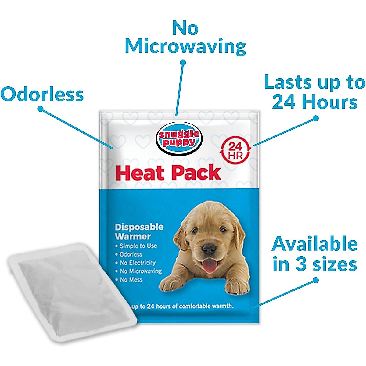 Snuggle Puppy Original Heartbeat Stuffed Toy for Dogs, Pet Anxiety Relief and Calming Aid Bundle with Puppy Bites, Day Calm, 60 Count Calming Chews for New & Stressful Situations.