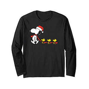 Peanuts Snoopy and Woodstock Holiday Long Sleeve T-shirt Long Sleeve T-Shirt
