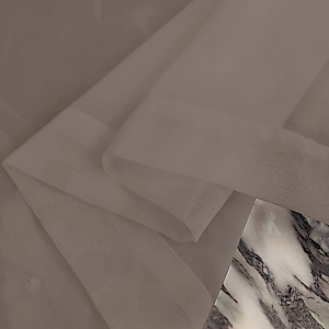 Window Light Gray Sheer Curtains 84 Inches Long 2 Panels Sheer Curtain Basic Rod Pocket Panel for Bedroom Children Living Room Yard Kitchen