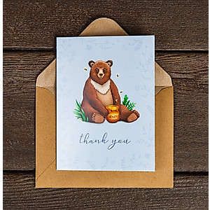 Sweetzer & Orange Woodland Animal Thank You Cards Bulk Box Set of 48 Blank Cards with Envelopes - Baby Shower Note Cards, Wedding Thank You Cards or Bridal Shower Thank you Card