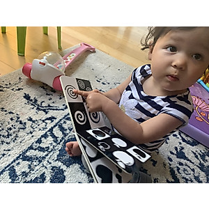 Bobu Baby High Contrast Shapes & Visual Stimulation for Infants | Black & White, Vibrant & Stimulating for Your Child | Extra Thick Non Rip Pages