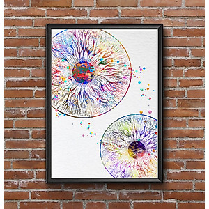 Dignovel Studios 11X14 Unframed Iris Human Eye Blood Vessels Ophthalmology Clinic Watercolor Art Print Poster Housewarming Wall Giclee Office Home Decor DN535