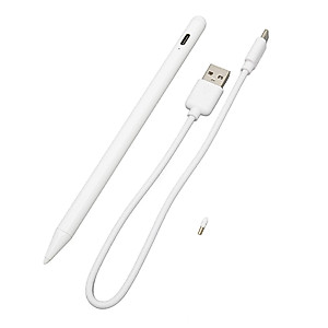 Touch Screen Pen, Tablet Stylus Magnetism High Accuracy Glossy Writing for Drawing for Student (White)