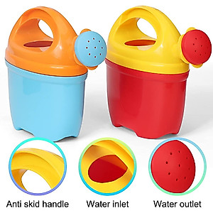 Anzmtosn Jumbo Watering Can for Kids - Beach Sand Toys Garden Play Time or Practical Use - Childs ABS Plastic Plant Garden Watering Can - Small Water Can for Boys Girls, Perfect for Easter Gift