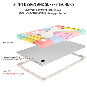 DUEDUE for Samsung Galaxy Tab A8 10.5 Case 2022, Butterfly Wings Kickstand 3D