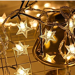 8 Corner Bed Canopy with 100 LED Star String Lights Battery Operated, Bed Netting Unique Style 4 Door Square Canopy Bed Curtains Canopy - Suggested for Twin Full Queen King Bed