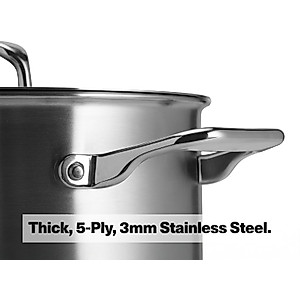 Misen 8 QT Stainless Steel Stock Pot with Lid - Stew & Soup Pot with Handles - Large Pot for Cooking