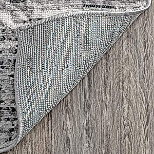 nuLOOM Adael Aztec Modern Distressed Area Rug, 3' x 5', Grey