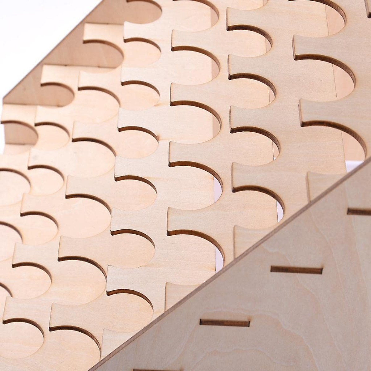 simhoa 65 Holes Craft Paint Epoxy Tool Wooden Organizer Storage Rack Stand Holder, 30x32x35cm